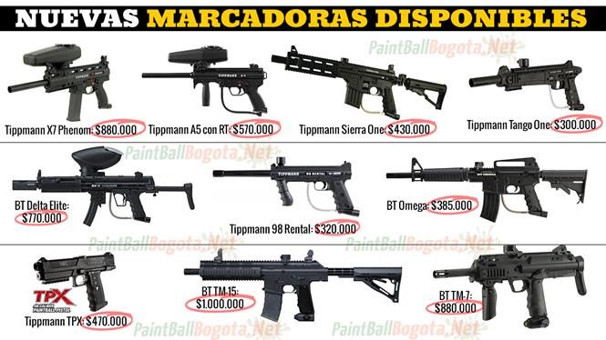 Paintball Bogotá. Nuevos Modelos de Marcadoras Paintball